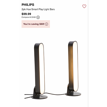 Philips Hue Play Light Bars 2-pack $99 - 2025-12-13