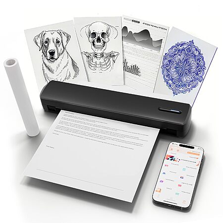 Wireless Inkless Portable Printer (Phone & Laptop Compatible) – $26.24 ...