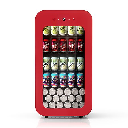 TCL TCL 17.7-in W 94 -Can Capacity Red Freestanding Indoor Beverage ...