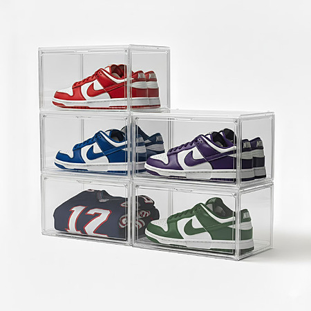 Kicks & Co Transparent Shoe Organizer & Shoe Display Case, Stackable ...
