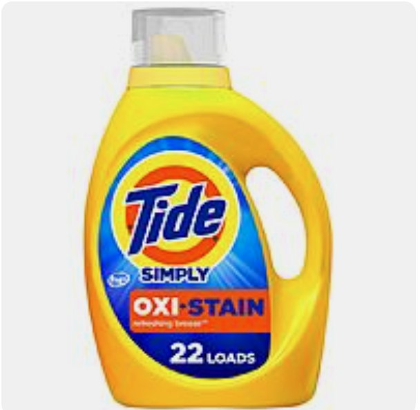 31-Oz Tide Simply +Oxi Liquid Laundry Detergent or 35-Oz Gain Fabric ...