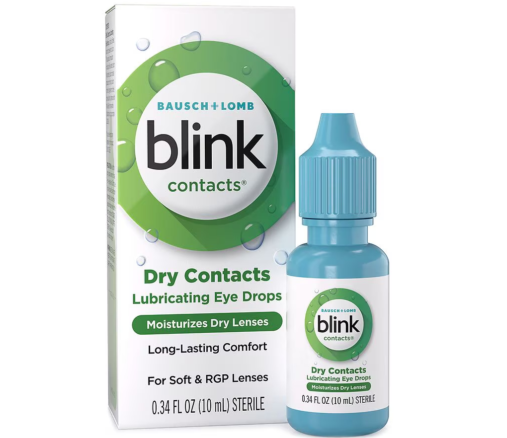 0.34-Oz Blink Contacts Lubricating Eye Drops for Soft/RGP Contact ...