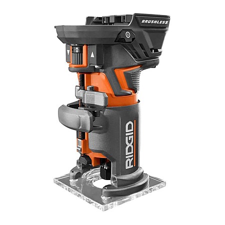 RIDGID 18V OCTANE Brushless Cordless Compact Fixed Base Router with 1/4 ...