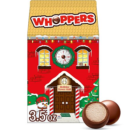 WHOPPERS Malted Milk Balls, Christmas Candy Carton, 3.5 oz 5 Cartons ...