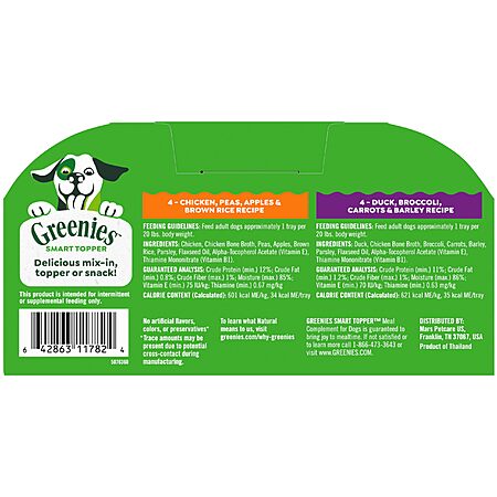 Greenies Smart Topper High Protein Wet Mix-in for Dogs, Variety Pack ...