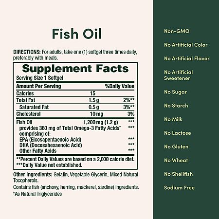 $9.29 S&S CLIP Q AMZ Nature's Bounty Fish Oil Omega 3 Supplements ...