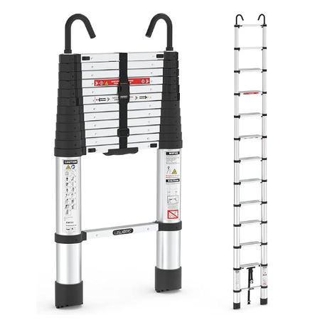 12.5ft Telescoping Ladder, LUISLADDERS Aluminum Telescopic Extension ...
