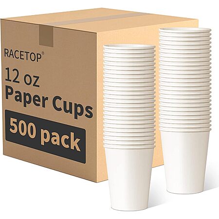 500-Pack 12oz. RACETOP Paper Hot Cups - 2023-07-28