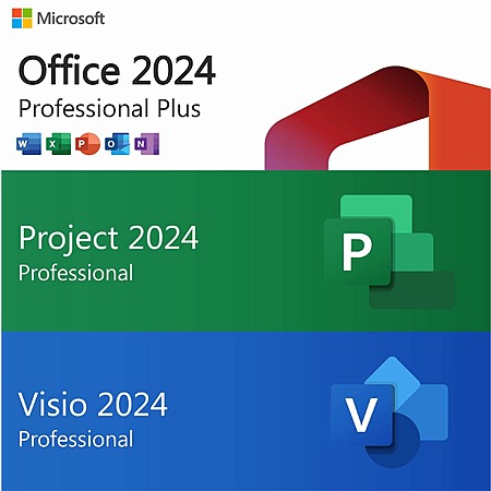 Microsoft 2024: Office Pro + Project + Visio (Lifetime, 1 User/1 PC ...