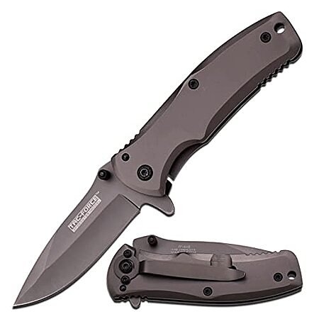 Tac-Force- Spring Assisted Folding Pocket Knife –Grey TiNite Coated ...