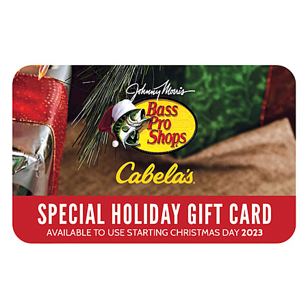 10% Off Bass Pro Shops or Cabela's Special Holiday Gift Cards - 2023-11-25