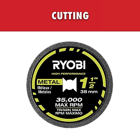 RYOBI Rotary Tool High Performance Twist Lock Metal Cutting Wheel (For ...