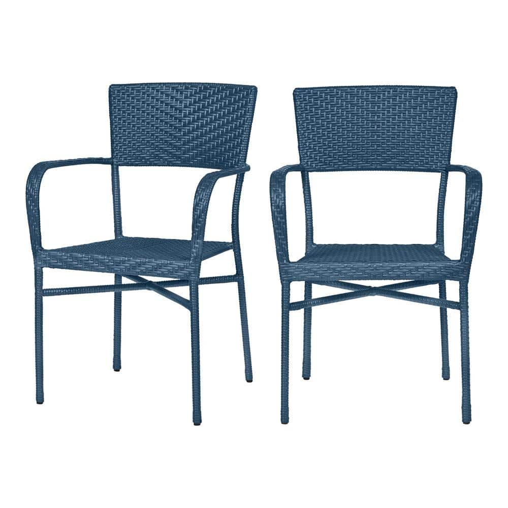 ***Price Drop*** 2-Pack StyleWell Stackable Steel Frame Resin Wicker ...