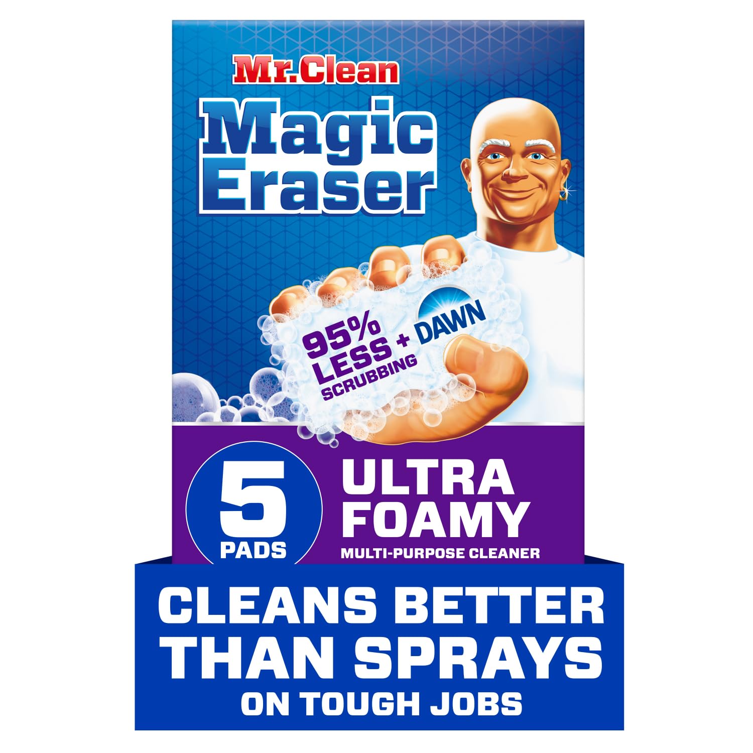 Prime Members: 5-Count Mr. Clean Multi Purpose Magic Eraser Sponge ...