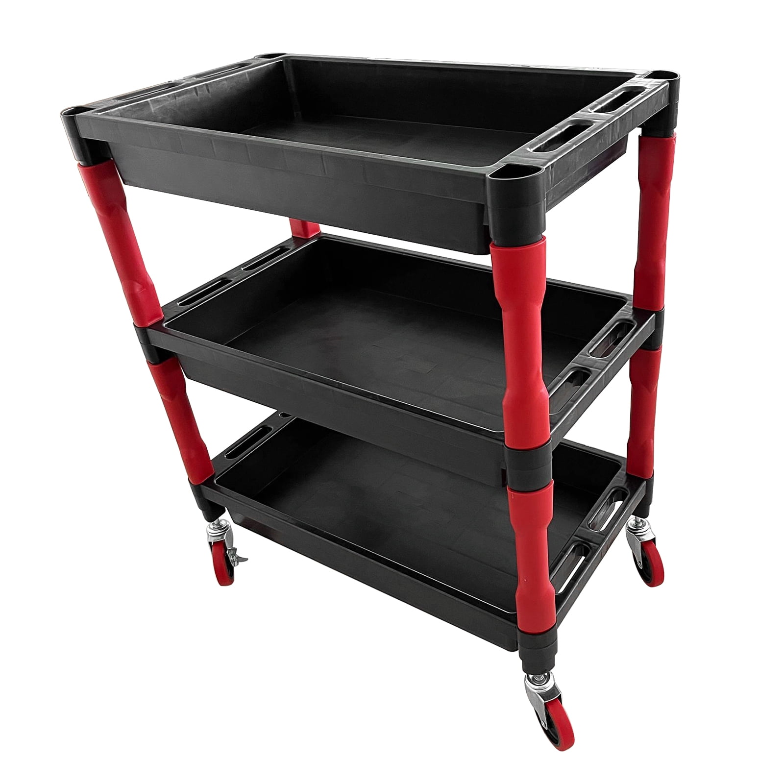 Hyper Tough Heavy Duty Plastic Service Cart w/ Lockable Wheels $53.08 ...