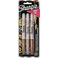 3-Pack Sharpie Metallic Permanent Markers (Gold, Silver, Bronze) $2.65 ...