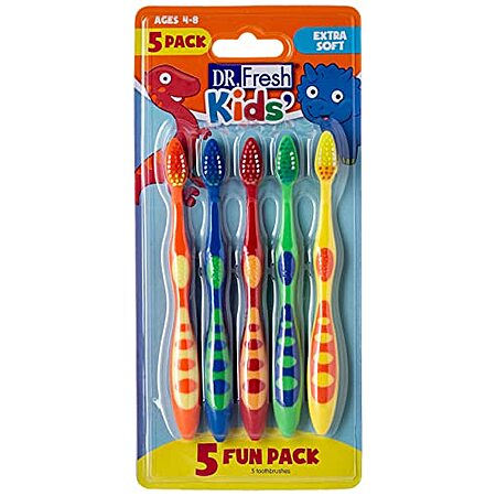 5-Pack Dr Fresh Kids' Toothbrushes (Extra Soft) $1 + Free Shipping w ...