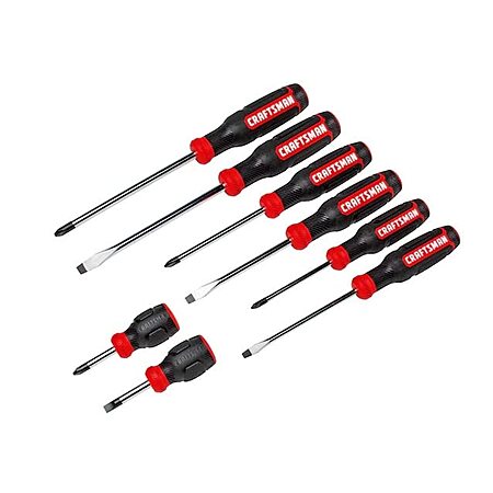 8-Piece CRAFTSMAN Bi-material Handle Assorted Screwdriver Set $14 ...