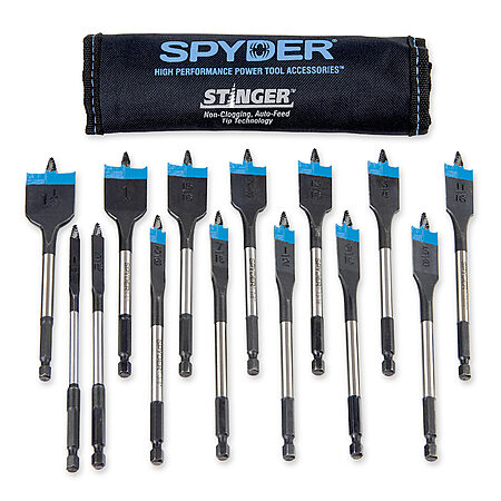 14-Piece Spyder Stinger 6" Woodboring Spade Drill Bit Set $18 & More ...