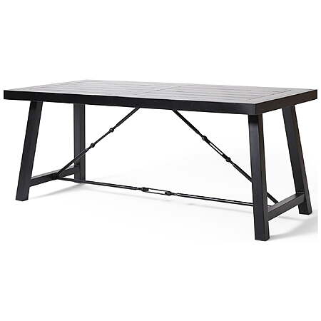 Noble House Aubrie Acacia Wood Indoor Dining Table (Black) - 2024-09-04