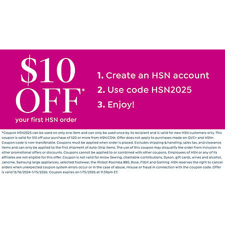 New HSN Customers: Save $10 on $20+ Purchase
