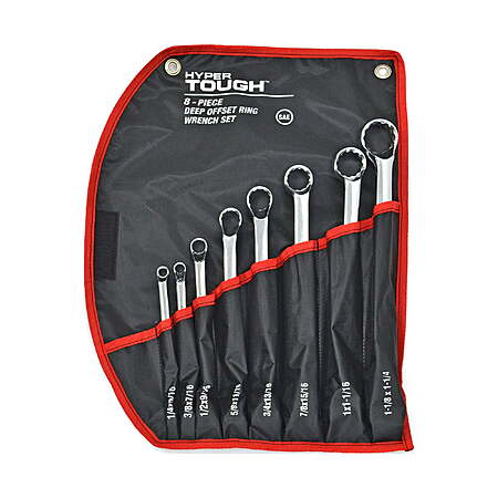 8-Piece Hyper Tough SAE Deep Offset Ring Wrench Set $10.75 + Free S&H w ...