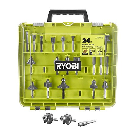 RYOBI 24-Piece Carbide Tipped Router Bit Set $49.97 + Free Shipping ...