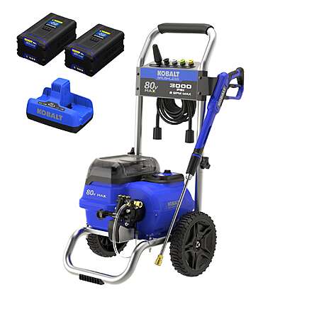 Kobalt 3000-PSI 2-GPM Cold Water Battery Pressure Washer w/ 5 Spray ...