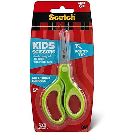 Scotch 5" Kids Pointed Tip Scissors w/ Soft Touch $2 + Free Shipping w ...