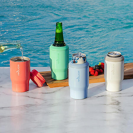 Reduce 14 oz. Vacuum Insulated Stainless Steel Drink Cooler, 4 Pack ...
