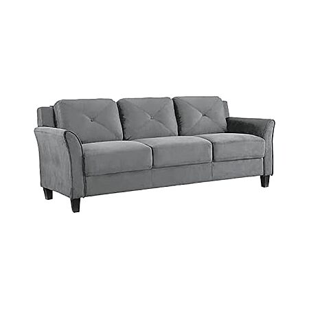 Lifestyle Solutions Collection Grayson Micro-Fabric Sofa, Dark Grey, $160.99, FS for Prime, Woot ...