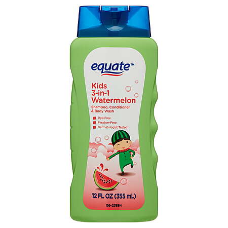 Equate Kids Watermelon 3-in-1 Shampoo, Conditioner & Body Wash, 12 fl ...