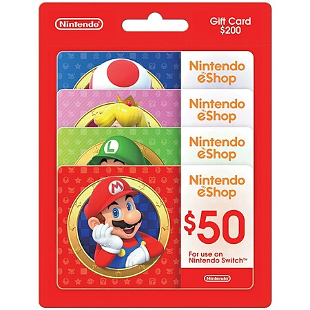 Costco, 4x $25 Nintendo eshop gift cards, $89.99, 4x $50 gift cards ...