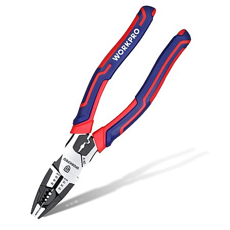 Prime, WORKPRO 6-in-1 Linesman Pliers with Wire Cutter and Stripper, 8 ...