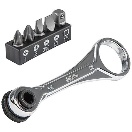 Klein Tools 65200 Ratchet Set, 5-Piece Mini Ratchet Set with Phillips ...