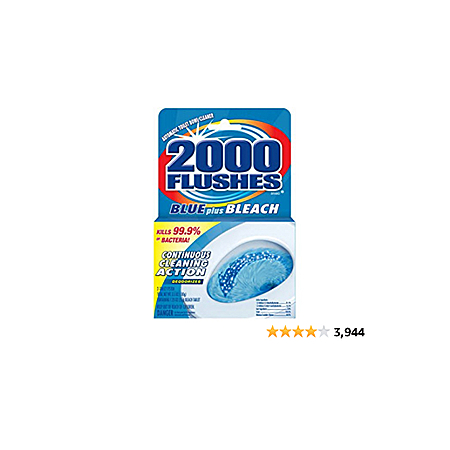 2000 FLUSHES-20801 Blue Plus Bleach Automatic Toilet Bowl Cleaner, 3.5 ...