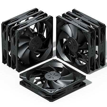 UpHere 120mm Case fans Blk 5pk for $7.99 free S/h for Prime Members ...