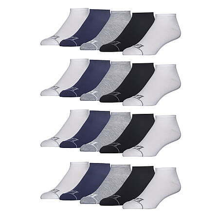 Lee Men’s No Show Socks, 20 Pack, Sizes 10-13 4 different varieties $7.48
