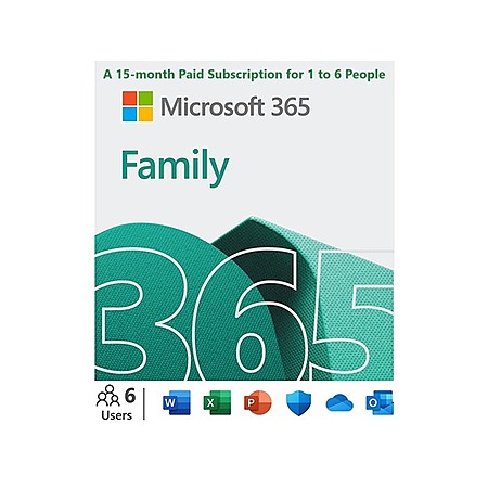 Microsoft 365 Family 15-month subscription $86.99 - 2025-01-17