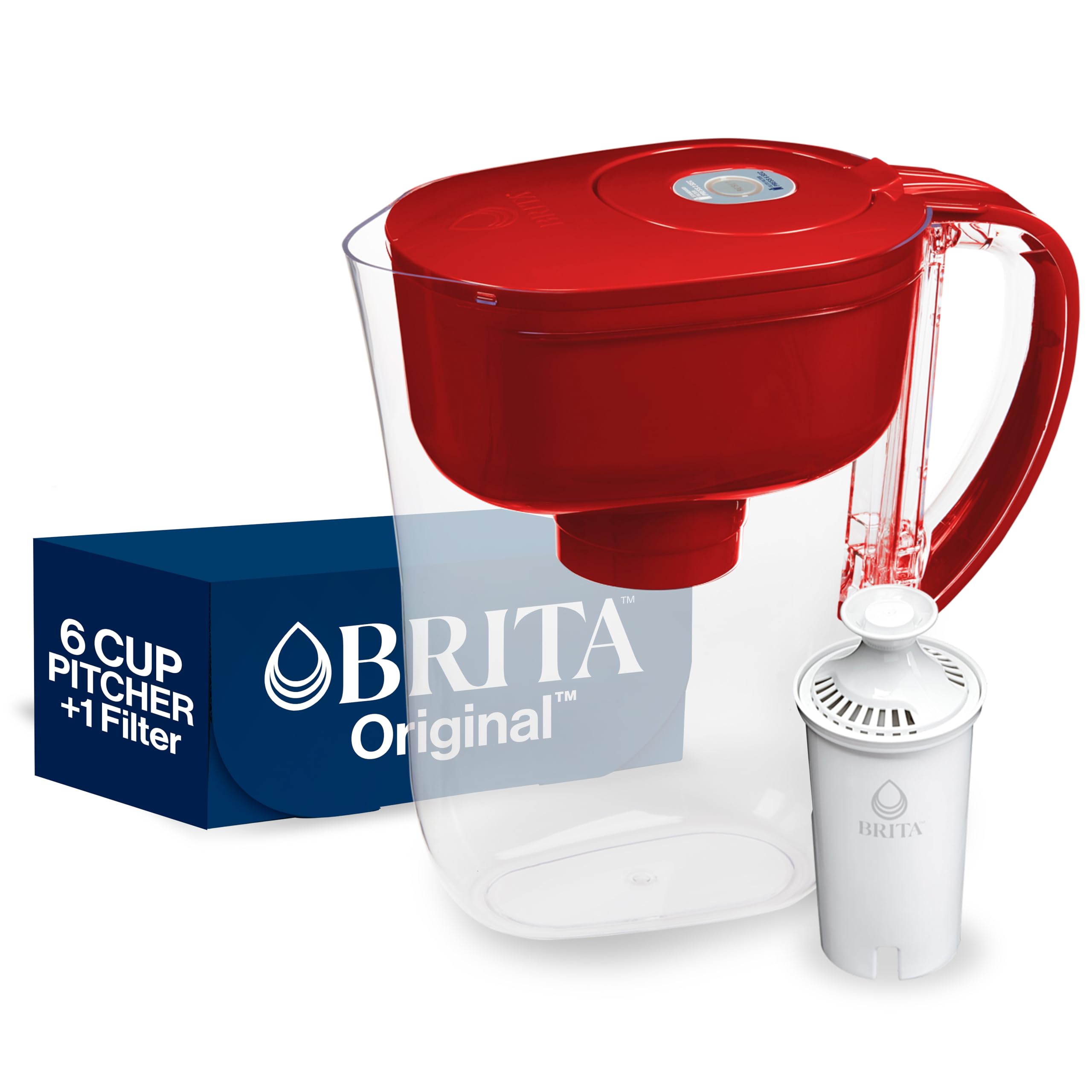6-Cup Brita Metro Water Filter Pitcher w/ 1x Standard Filter (Red) $13. ...