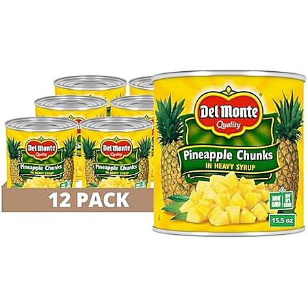 Prime Members: 12-pk 15.25-oz Del Monte Pineapple Slices in 100% ...