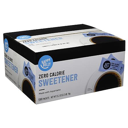 1000-Count Happy Belly Zero Calorie Aspartame Sweetener Packets $8.09 w ...