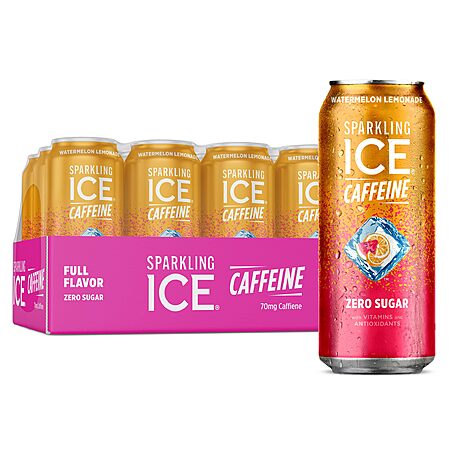 12-Pack 16-Oz Sparkling Ice Caffeine Sparkling Water (Watermelon Lemonade) $11.39 w/ S&S + Free ...