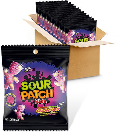 12-Pack 3.08-Oz Sour Patch Kids Glow Ups Strawberry-Watermelon Soft ...