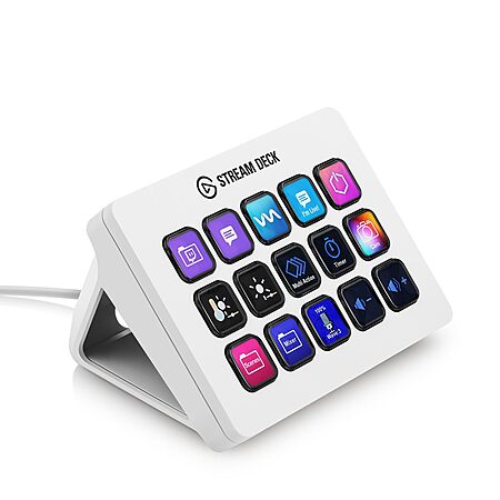 Elgato Stream Deck 15-Key MK.2 Keypad: White $110, Atomic Purple $125 ...