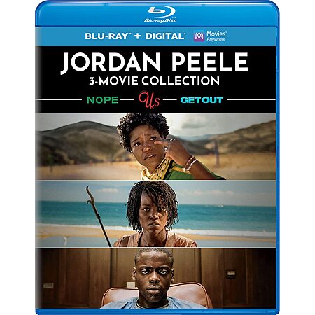 Jordan Peele Collection: Nope, Get Out & Us (Blu-ray + Digital) $13 ...