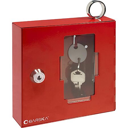 Barska Breakable Glass Window Emergency Key Lock Box with Attached ...