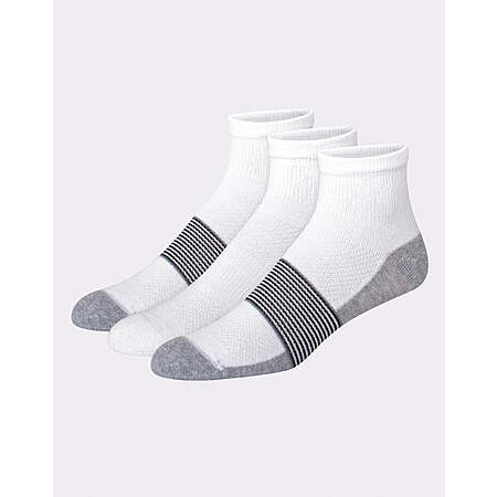 3-Pairs Men's Hanes Cool DRI Ankle or No Show Socks (White) $3.50 ...