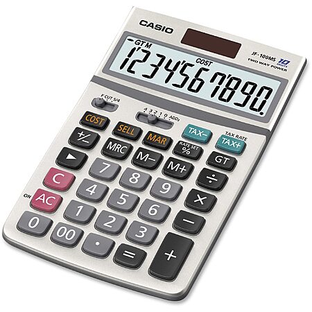 Casio JF-100BM Standard Function Calculator $4.98 + Free Shipping w ...