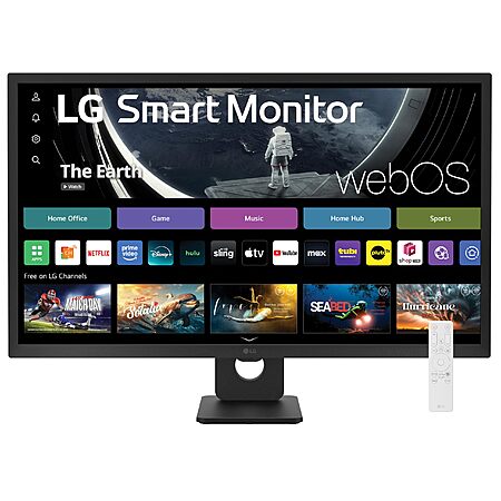 32" LG 1080p IPS HDR10 Smart Monitor w/ Built-in Speakers, AirPlay 2 ...